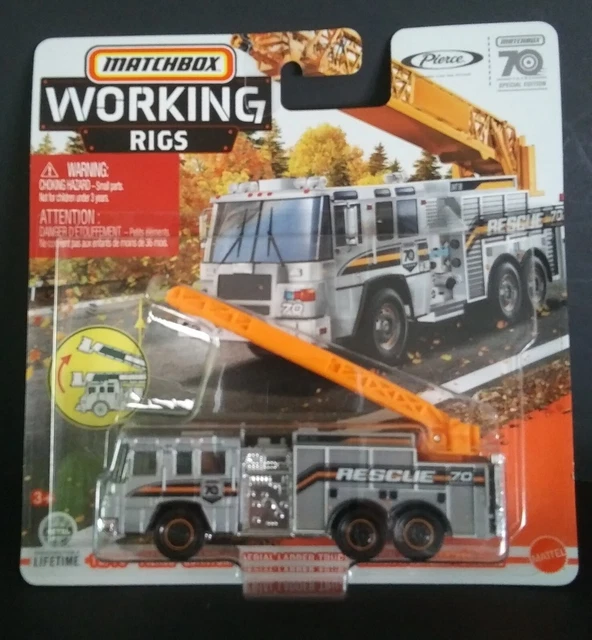 MATCHBOX WORKING RIGS 2023 Pierce Quantum Aerial Ladder Truck 10/16 ...