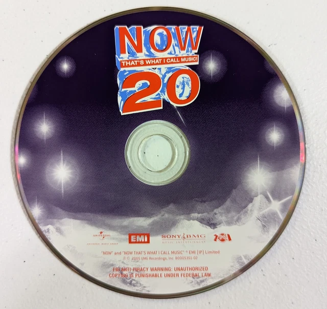 NOW THAT'S WHAT I call Music- Now 20 CD - DISC ONLY 2005 EMI Sony BMG £ ...
