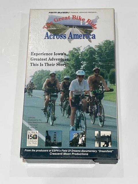 THE GREAT BIKE Ride Across America VHS Tape 1993 Experience Iowa's ...