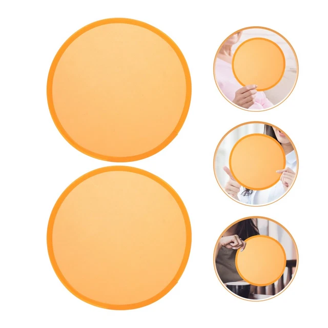 2 PCS DANCING Round Fan Hand Held Fans Foldable Flying Disc Bulk $17.88 ...