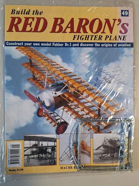 HACHETTE BUILD THE Red Baron's Fighter Plane, Issue 49, with Parts £3. ...