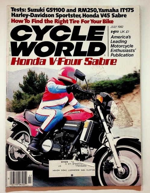 CYCLE WORLD JULY 1982 V21 #7 Honda V45 Sabre Suzuki GS1100 £11.21 ...