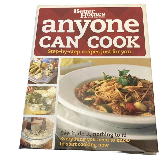 BETTER HOMES GARDENS Anyone Can Cook 3-Ring Binder Cookbook Step-by ...