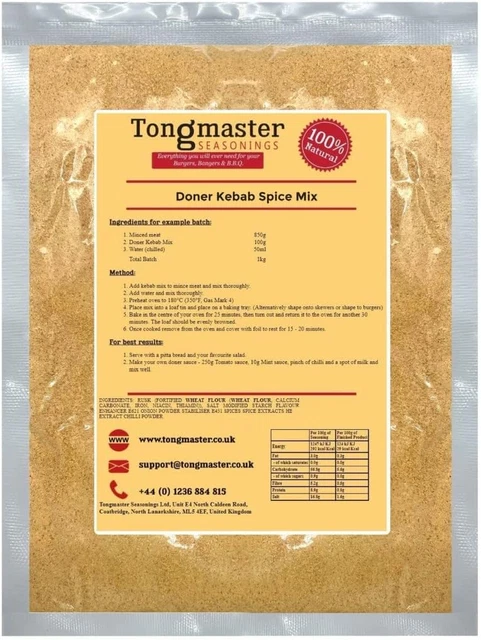 DONER KEBAB SEASONING Spice Mix - 100G (Serves 10) £9.50 - PicClick UK