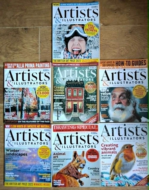 ARTISTS AND ILLUSTRATORS Magazine x 9 From 2024 and 2025 £6.52 ...