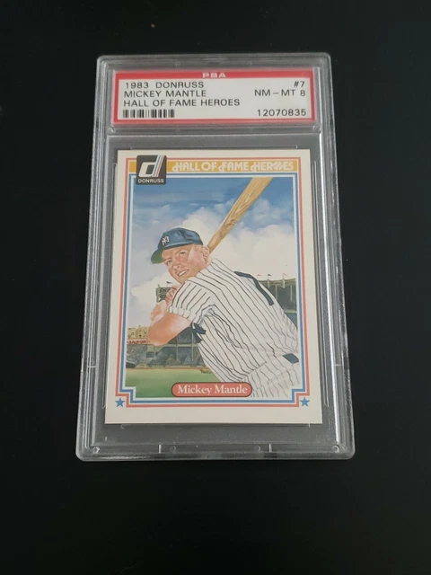 1983 DONRUSS HALL of Fame Heroes #7 - MANTLE MICKEY - PSA 8 Neuf-Mt ...