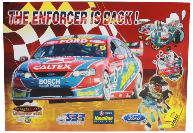 RUSSELL INGALL 'THE Enforcer Is Back!' Poster Caltex Havoline Ford ...