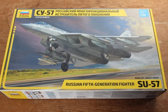 ZVEZDA 4824 SUKHOI SU-57 Russian 5th Gen. Fighter 1:48 Plastic Model ...