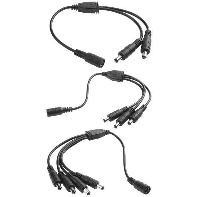 FEMALE TO MALE DC Power Cord Adapter Connector Cable Splitter for LED ...
