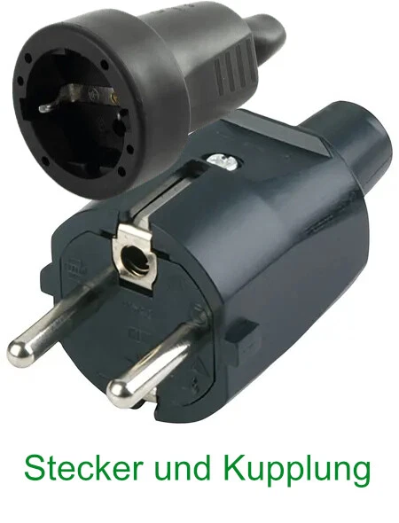 REV RITTER STECKER Schukostecker mit/ohne Kupplung, Gummi, PVC, schwarz ...