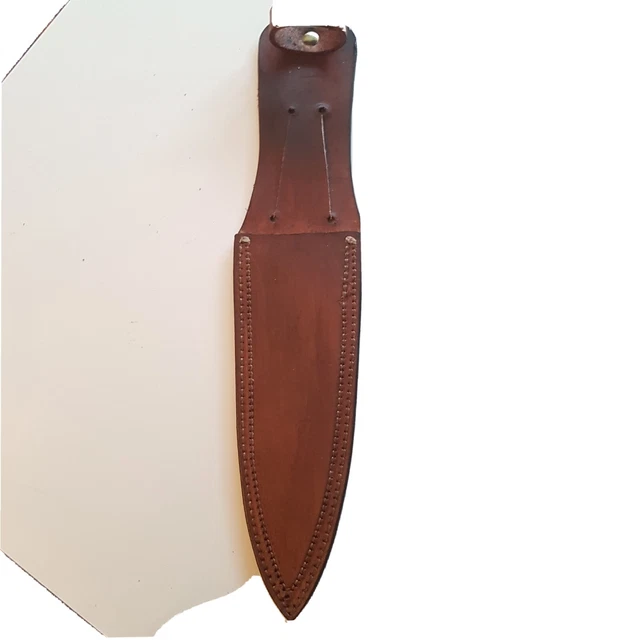 LEATHER DAGGER SHEATH for 11" Knife Blade 7x3/4" Bushcraft Militaria ...