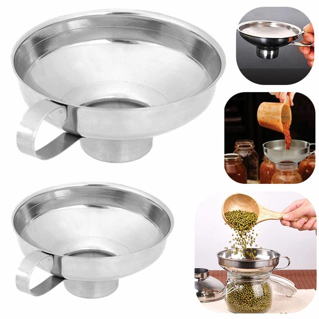 MASON JAR KITCHEN Canning Funnel for Wide and Regular Jars Stainless ...