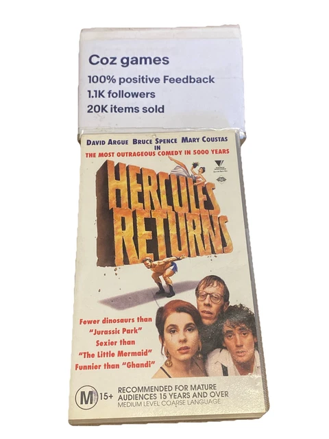 HERCULES RETURNS - VHS Video Australian Comedy Movie Bruce Spence Mary ...