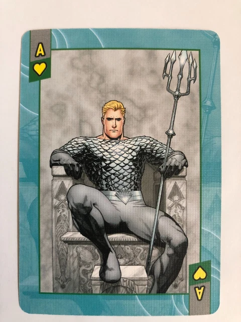 AQUAMAN SUPERHERO DC Comics Super Hero Sea King Kingdom Poker Swap ...