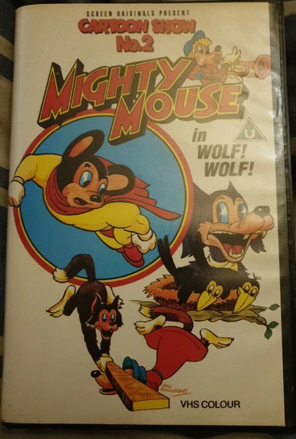 MIGHTY MOUSE IN Wolf! Wolf! VHS Vintage Video Tape Cartoon Show 2 - BIG ...