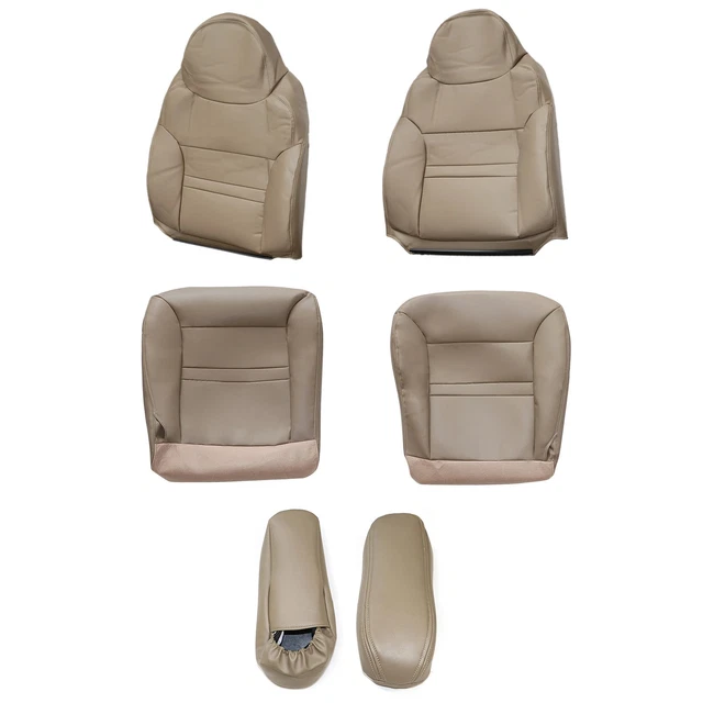 FRONT BOTTOM & Top Leather Seat Cover Set For Ford Excursion Limited ...