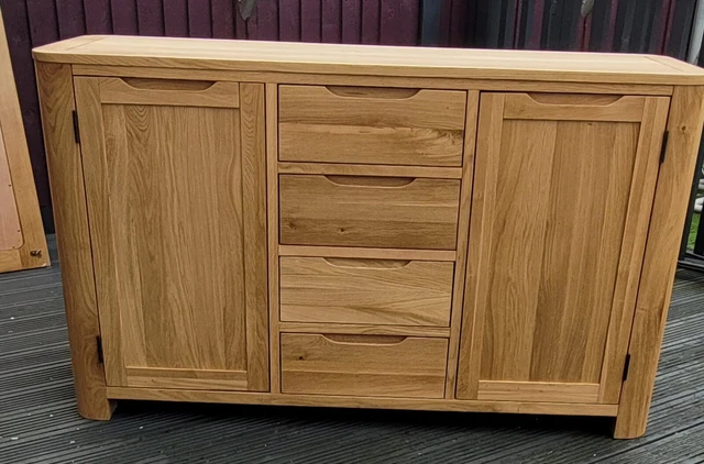 ROMSEY NATURAL SOLID Oak Large Sideboard £240.00 - PicClick UK ROMSEY NATURAL SOLID Oak Large Sideboard £240.00 - PicClick UK