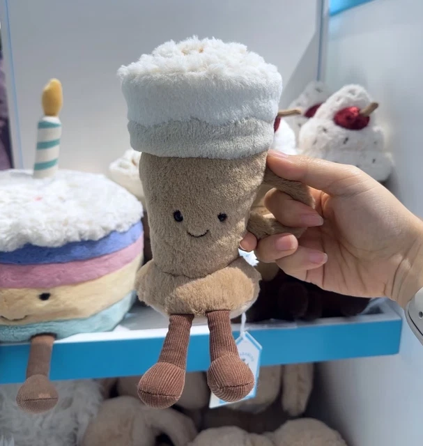 JELLYCAT AMUSEABLES LATTE Coffee Playmate New with Label and Dust Cover ...