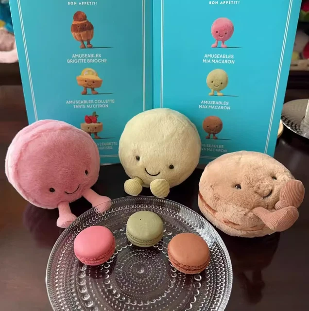 JELLYCAT AMUSEABLES MACARON Jelly Patisserie Mia/Max/Mona Macaron w/Tag ...