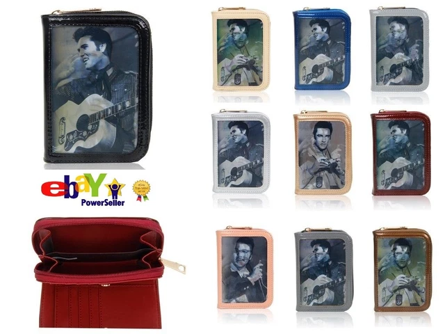 ELVIS PRESLEY NEW 3D Small Wallet Purse Patent Leather Coin Women's ...