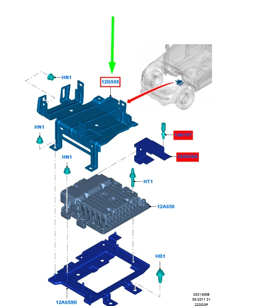 FORD RANGER T6 MK1 Engine Control Module Shield 1754593 NEW GENUINE £68 ...