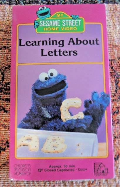 SESAME STREET VHS VCR Tape Learning About Letters 1986 Jim Henson ...