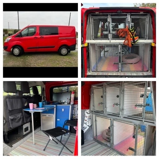FORD TRANSIT CUSTOM Diesel with Kitchen & Dog Cages (Dog Van) £11,995. ...