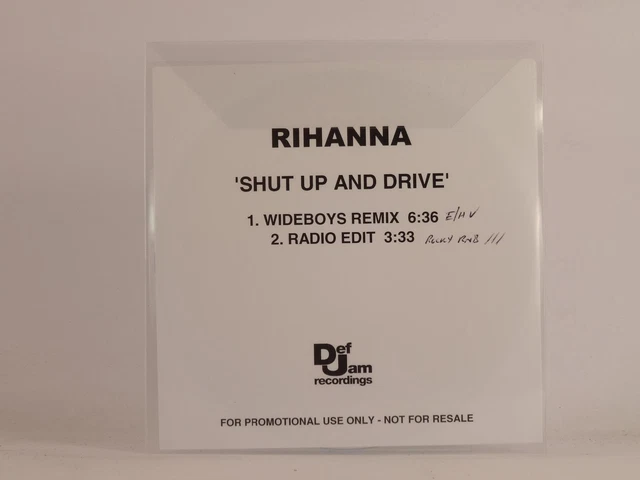 RIHANNA SHUT UP AND DRIVE (F29) 2 Track Promo CD Single White Sleeve ...