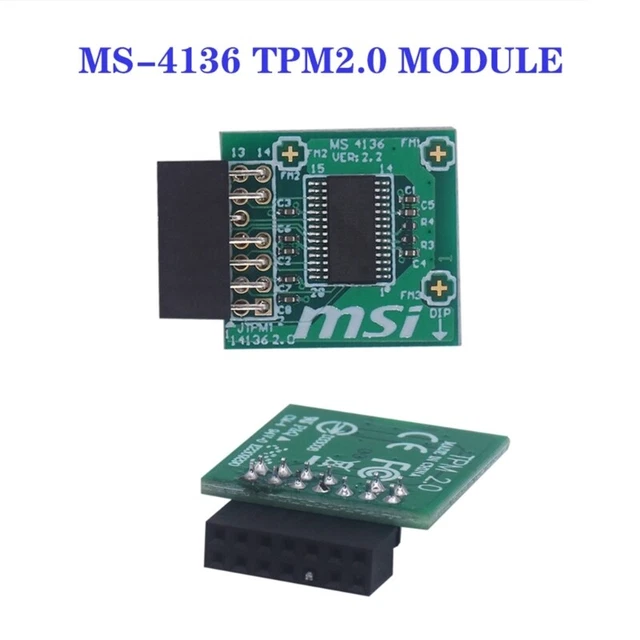 TPM MS-4136 TRUSTED Platform Module PCB Computer Adapter TPM2.0 ...