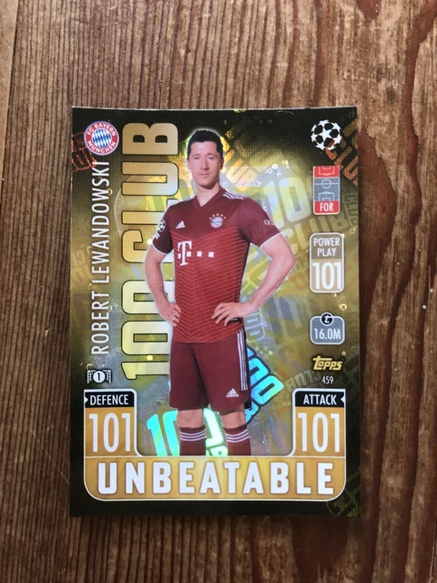 MATCH ATTAX 2021/2022 Robert Lewandowski 100 Club Unbeatable 101 Card. £5.50 - PicClick UK