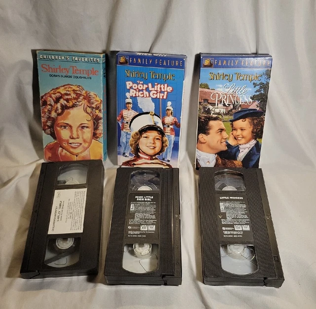 SHIRLEY TEMPLE LOT, 3 VHS The Poor Little Rich Girl, Little Princess ...
