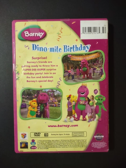 BARNEY DINO-MITE BIRTHDAY DVD 2007 COMPLETE INSERTS RARE $25.00 ...