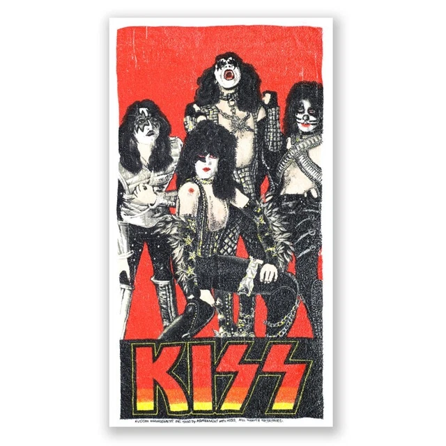 KISS MEMORABILIA 1980 Beach Bath Towel Aucoin Vintage Original ...
