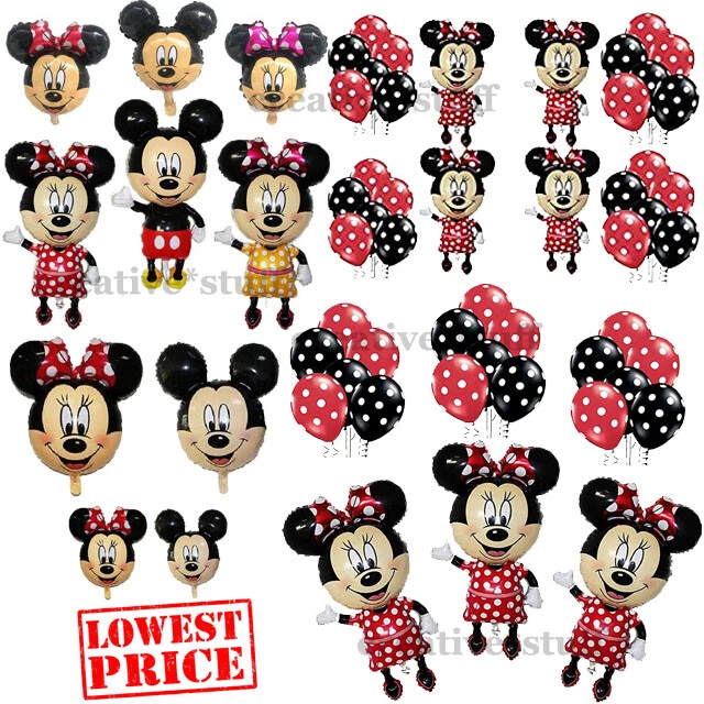 PARTY MANE MICKEY Minnie Mouse Head Foil Balloon Cartoon Toy 25" Inch ...