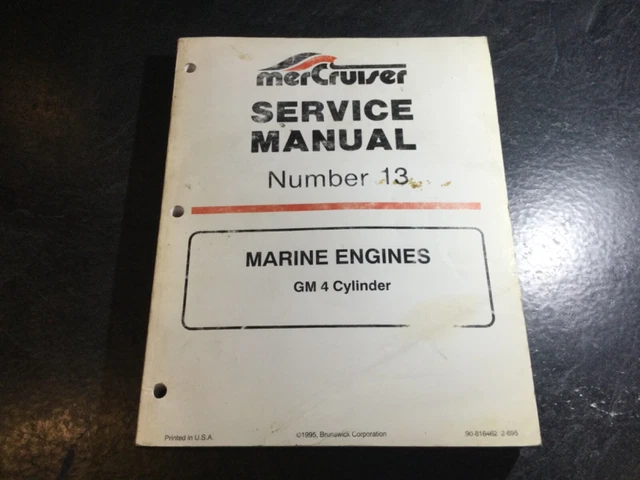 1990-1996 MERCRUISER MARINE Engines GM 4 Cylinder 3.0L 3.0LX Service ...