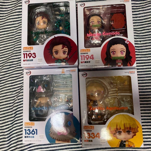 NENDOROID DEMON SLAYER Tanjiro Nezuko Inosuke Zenitsu Figure Set NEW F ...