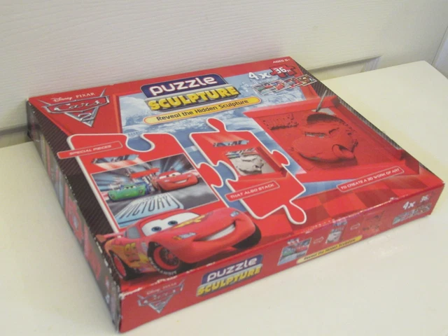 DISNEY PIXAR CARS 3D sculpture puzzle, 4 puzzles, paint and display ...
