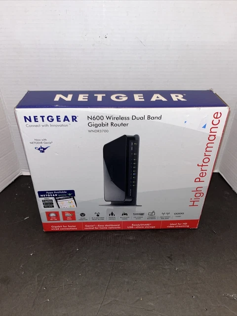NETGEAR N600 WI-FI Wireless Dual Band Gigabit Router WNDR3700 -BRAND ...
