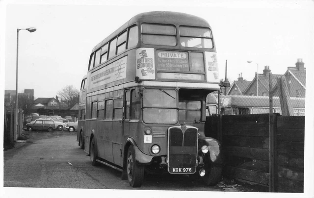 VINTAGE PHOTOGRAPH DOUBLE Decker Bus -Learner Kingston Coal Yard London ...