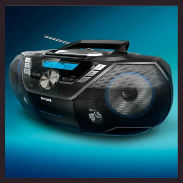 PHILIPS PORTABLE RADIO DAB + Speaker Bluetooth, Cassette CD Player BASS ...