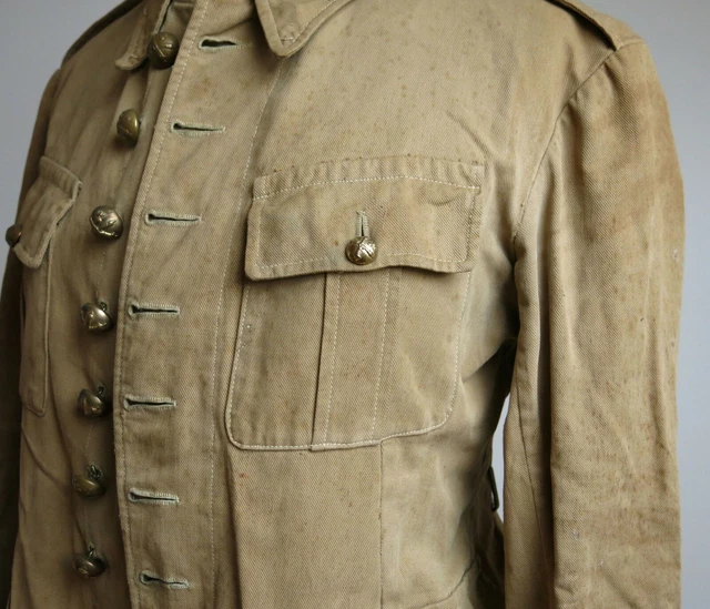 COLONIAL JACKET, OFFICER, jacket WW1, WW2, artillery, military jacket ...