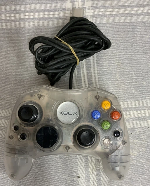ORIGINAL XBOX CONTROLLER Crystal Clear Controller Official Wired £34.99 ...