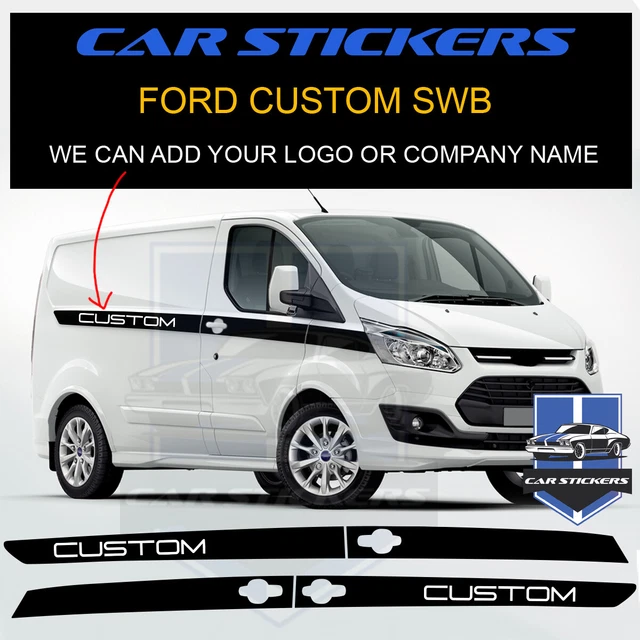 FORD TRANSIT CUSTOM Side Decals Racing Stripes Van Stickers for SWB ...