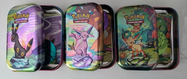 3X POKEMON TCG Prismatic Evolutions - Mini Tins & Contents - NO PACKS ...