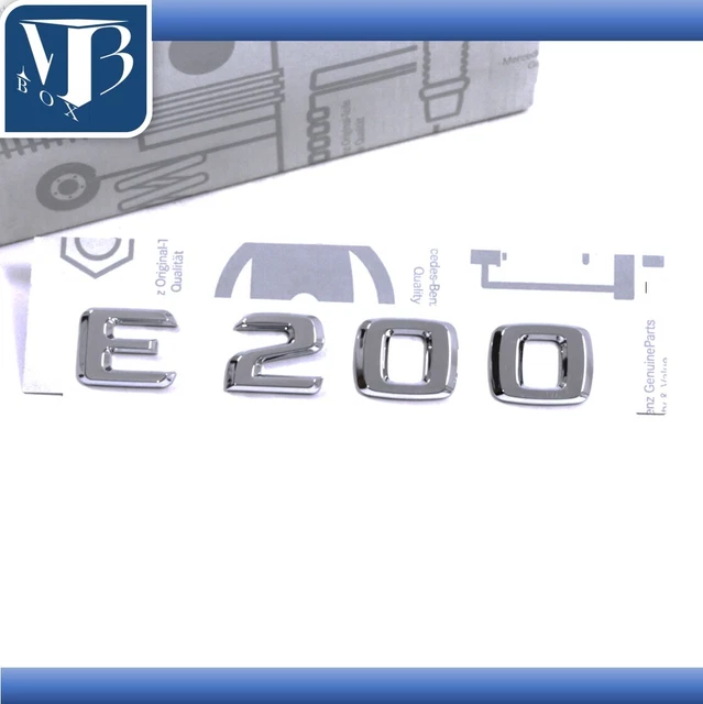 TYPE SIGN LETTERING E200 on the rear lid original Mercedes W124 W207 ...