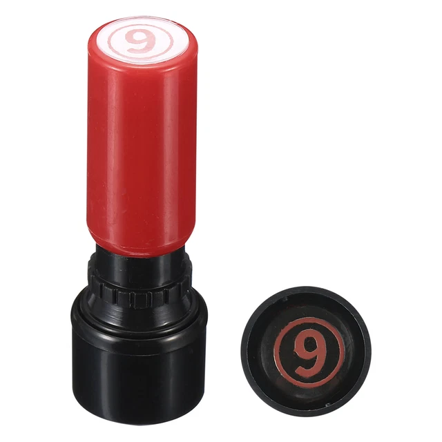 NUMBER STAMPS SELF Inking, Numeral 9 Plastic Small Number Stamp Number ...