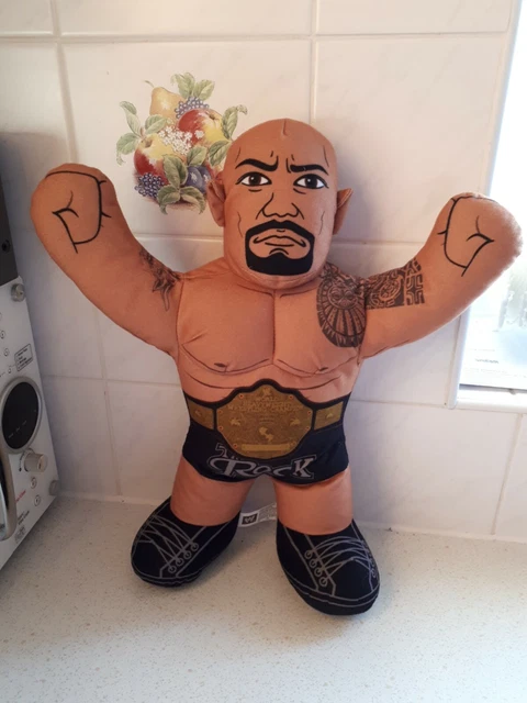 WWE BRAWLIN BUDDIES Wrestling Dwayne The Rock Johnson Soft Plush Toy ...
