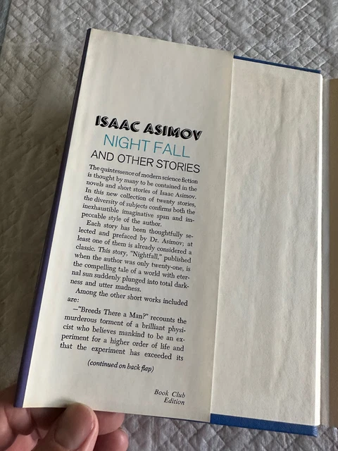 ISAAC ASIMOV NIGHTFALL & Other Stories HCDJ BCE Dated 1968 Edition ...