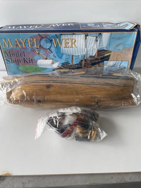 THE MAYFLOWER WOODEN Model Ship Kit Complete & Ready For Assembly £21. ...