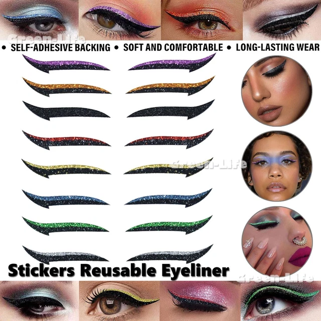 HOT 5 PAIA Adesivi Eyeliner per Occhi Adesivi Eyeliner Palpebre Trucco ...